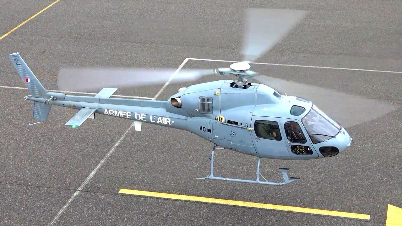 Eurocopter AS555AN Fennec | French Air Force | Landing at Nancy Airport ...