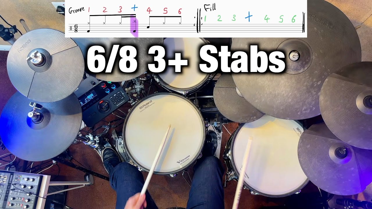 Work on your 6/8 Improvisation - 6/8 3+ Stabs - DRUM LESSON - YouTube