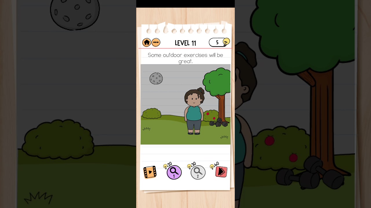 Brain test 2 level 11 Fitness with cindy walkthrough solution - YouTube