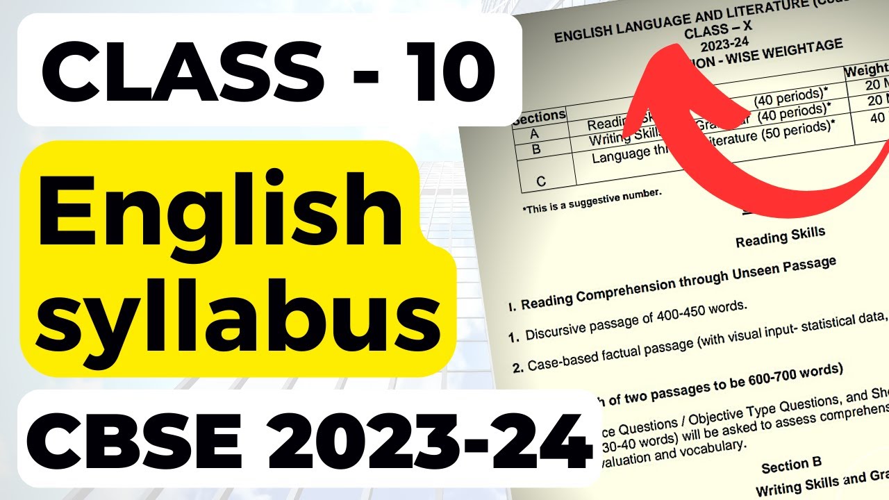 CBSE Rationalised English Syllabus Class 10 2023 2024 YouTube CBSE Rationalised English Syllabus Class 10 2023 2024 YouTube