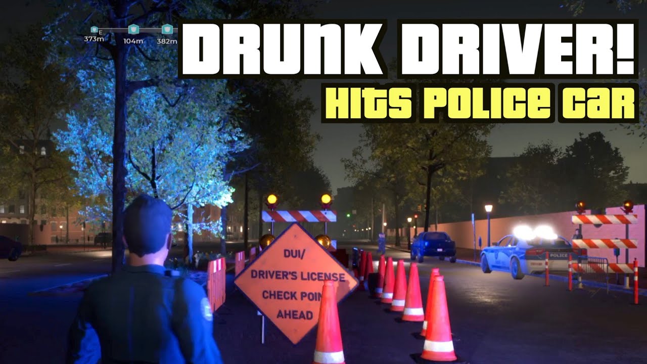 DRUNK DRIVER HITS US DURING TRAFFIC STOP | Police Simulator Shift #8 ...