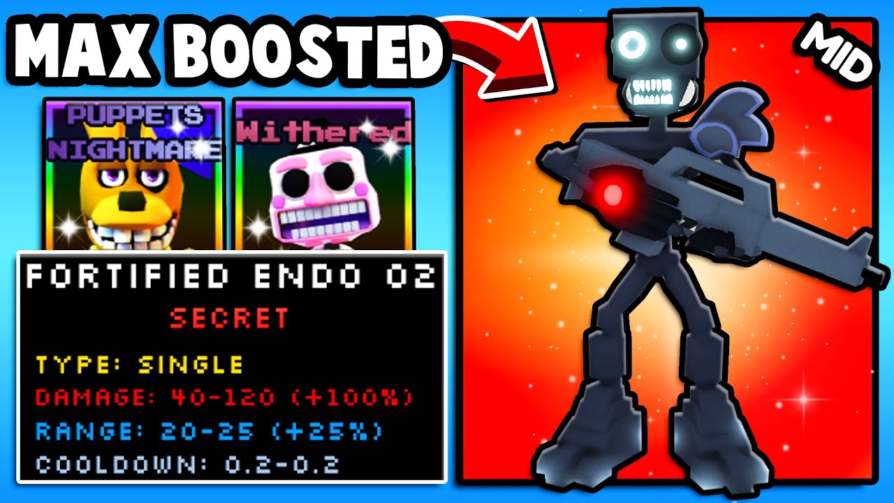 MAX Boosting FORTIFIED ENDO 02! *MID UNIT* (Five Nights TD) - YouTube