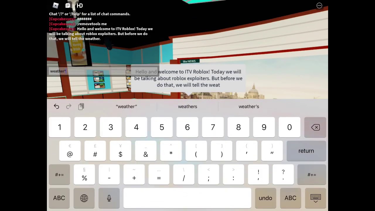 ITV News Roblox Weather Report - YouTube