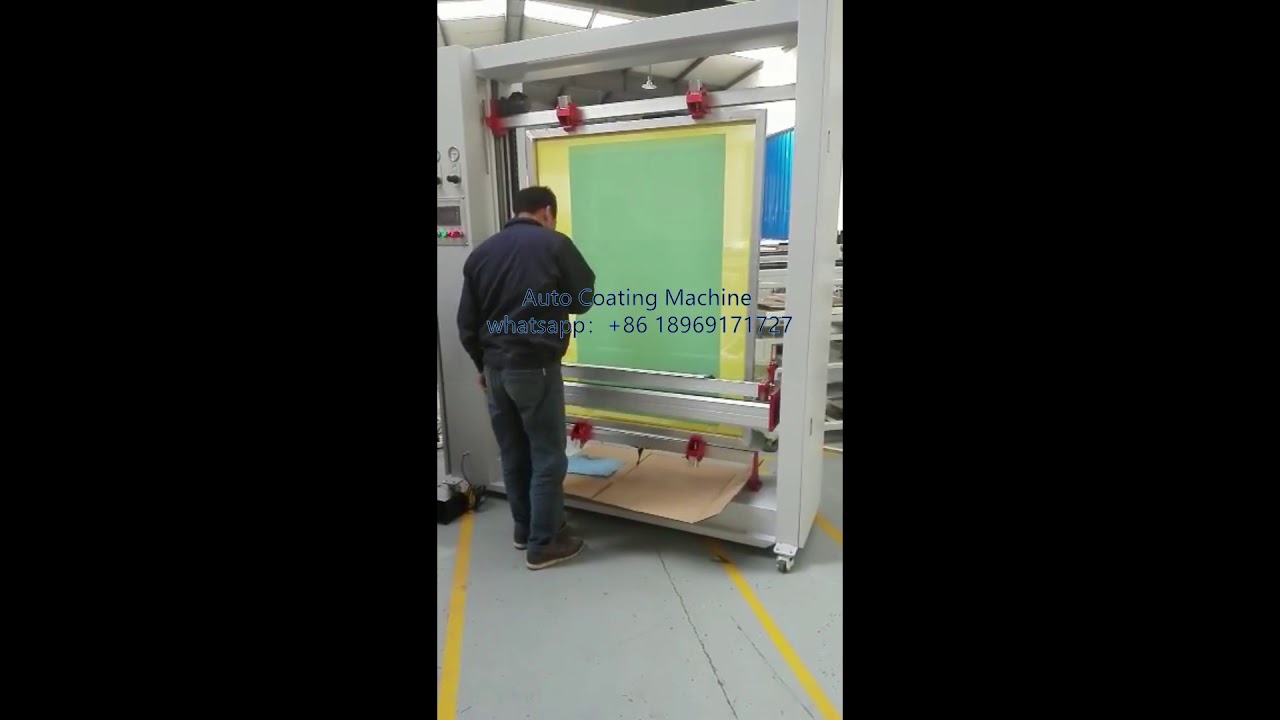 Auto coating machine for screen frame - YouTube