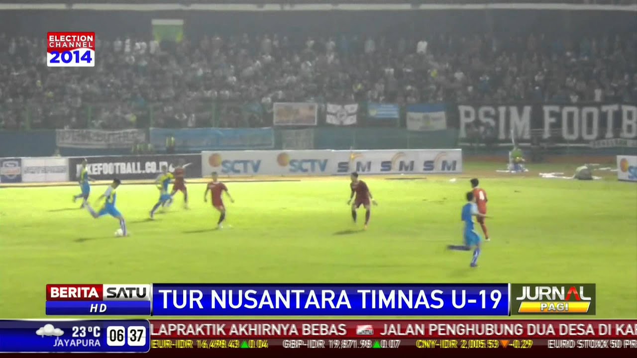 Timnas U-19 Menang 3-2 dari Tim Pra PON DIY - YouTube