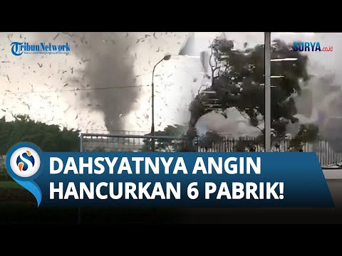 DAHSYATNYA Angin Puting Beliung di Rancaekek & Sumedang, 6 Pabrik HANCUR LEBUR Disapu Angin!