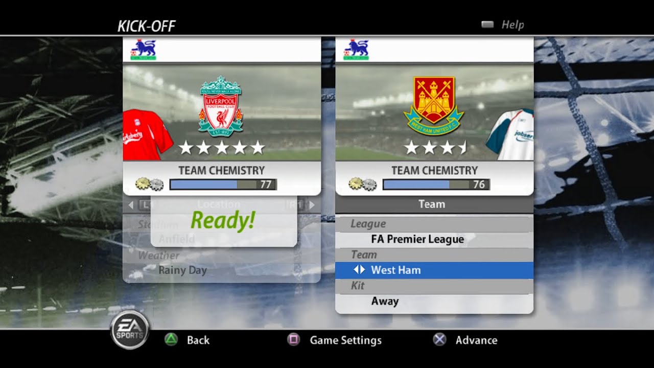 FIFA 06 Gameplay (PS2) - Liverpool vs West Ham - YouTube