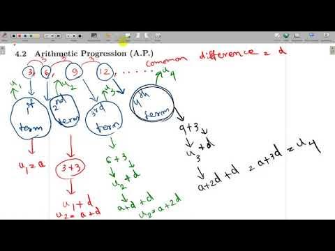 Introduction to Arithmetic progression and Derivation of Un formula. - YouTube