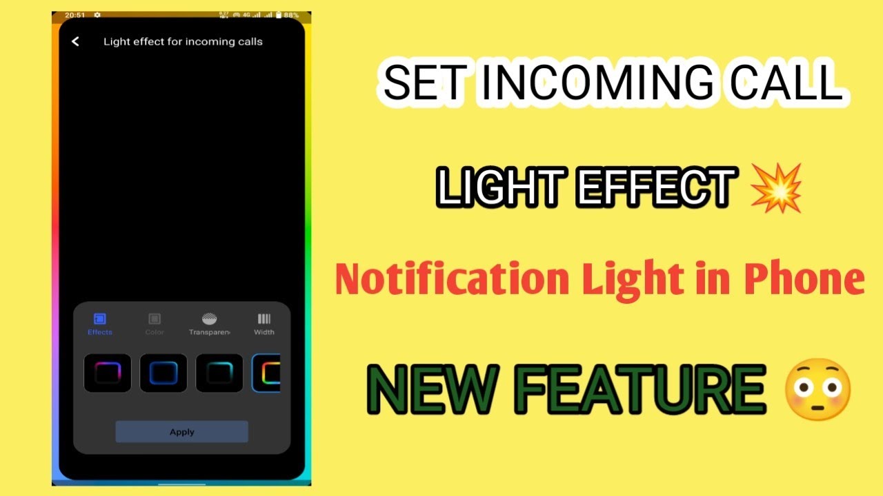 SET INCOMING CALL LIGHT EFFECT 💥 😳|| New Feature In Any Mobile 📱 || Set ...