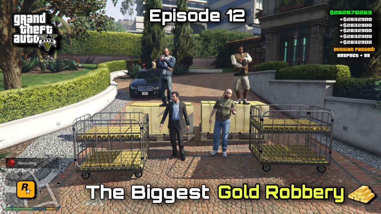 THE BIGGEST GOLD ROBBERY💰🤑 🔥 (GTA V GAMEPLAY ) GTA V -EPISODE #12 GTA # ...