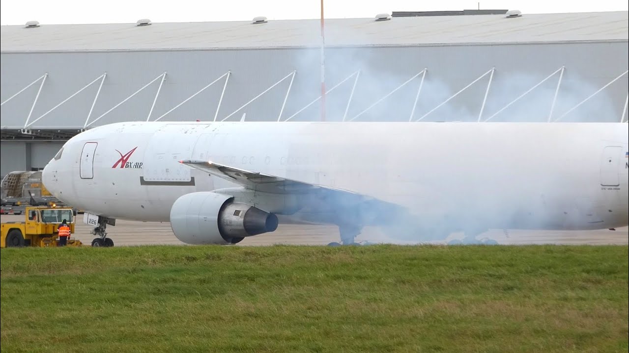 ABX Air 767F Smokey Engine Start-up! - YouTube