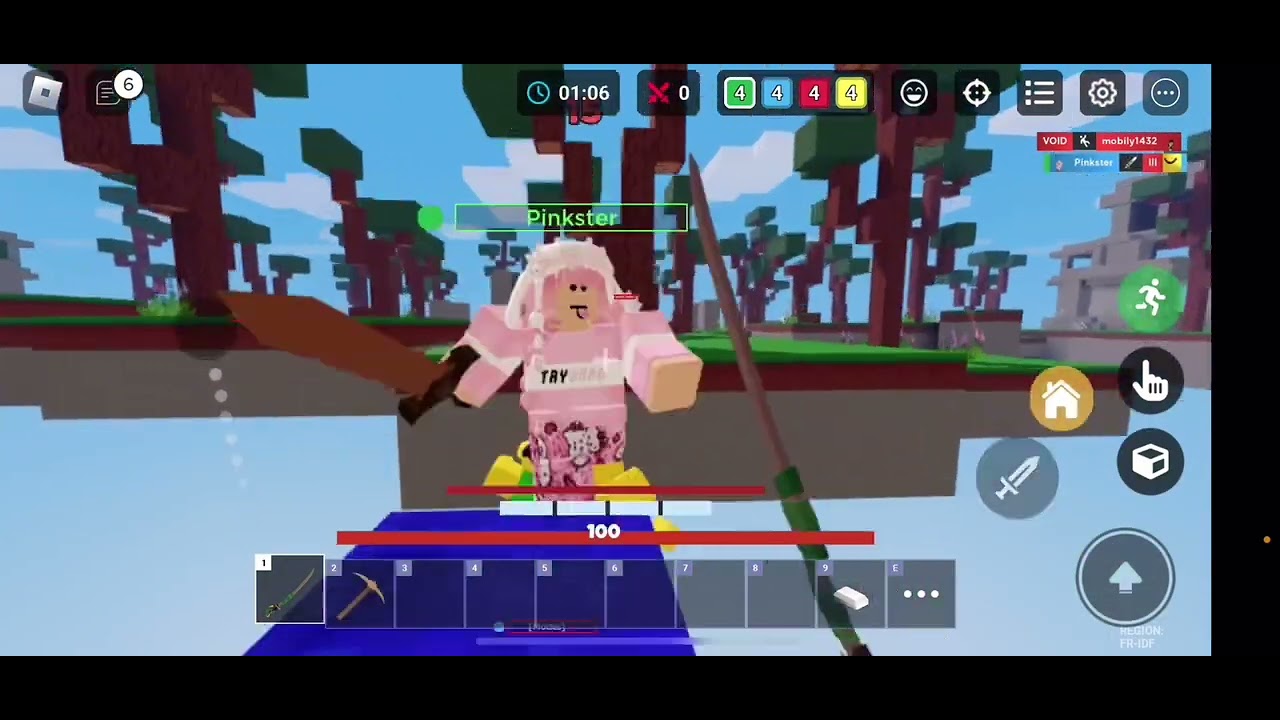 Roblox Bedwars Gameplay Mobile Youtube