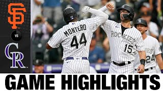 Giants vs. Rockies Game Highlights (8/19/22) | MLB Highlights by ...