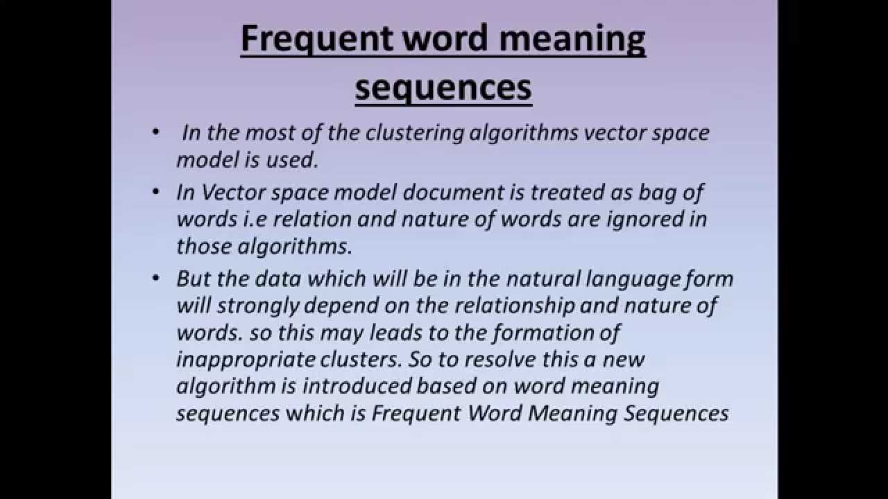 text clustering based on frequency of words - YouTube