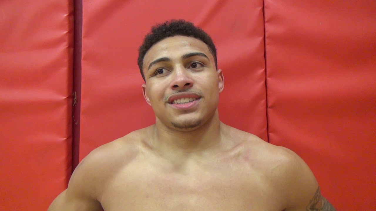 Aaron Brooks after 79 kg semis at 2019 Dave Schultz Memorial - YouTube