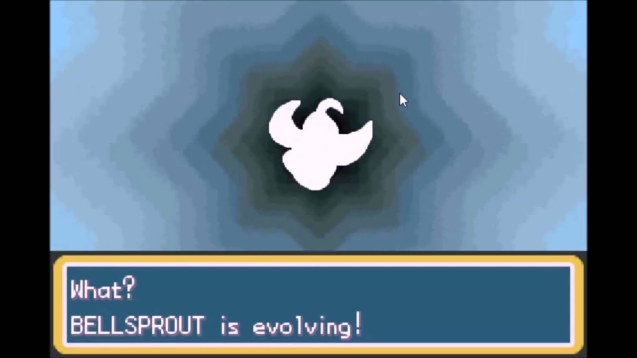 Pokémon Leaf Green GBA: Bellsprout evolves into Weepinbell - YouTube