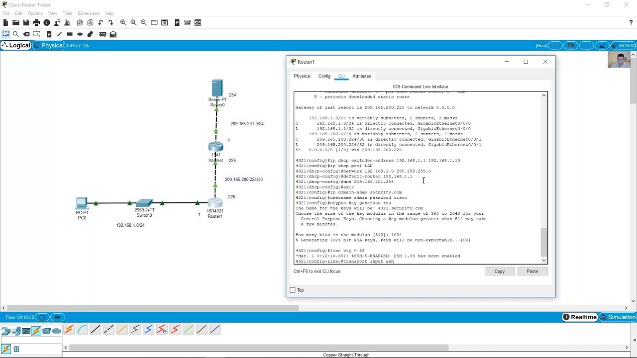 Configure ISR4321 Basic Settings - Packet Tracer 7.2 - YouTube