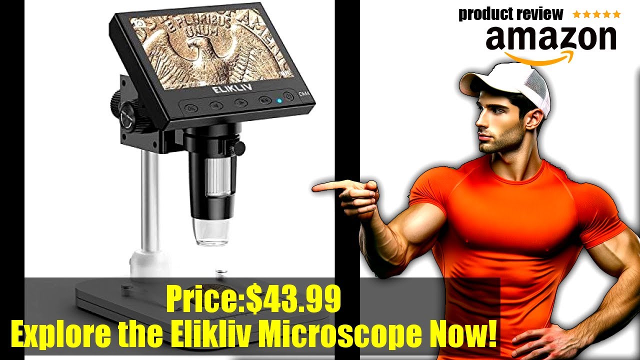 Buy Elikliv Microscope, LCD Digital Coin Microscope 1000x, Coin ...