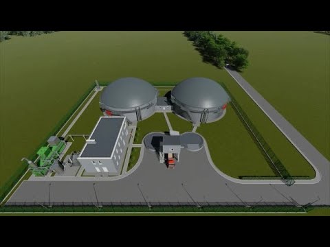 Biogas plant, classic CSTR technology - YouTube