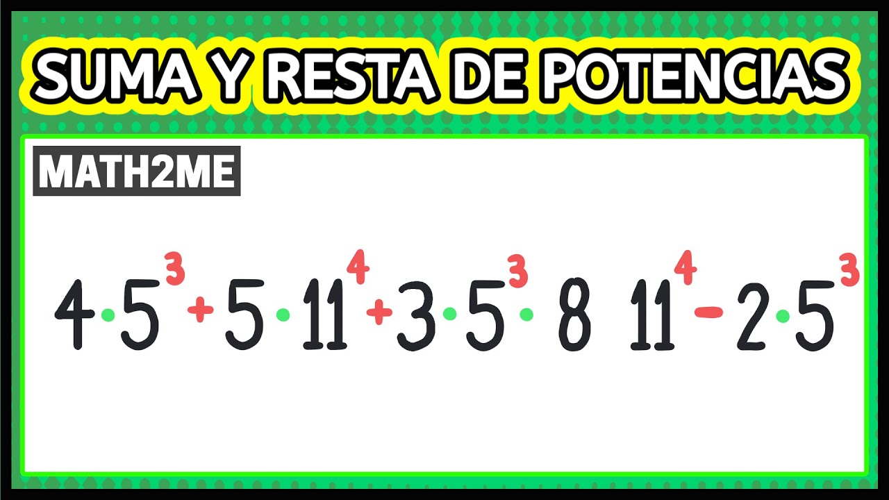 Suma y resta de múltiplos de potencias | Ejercicio - YouTube