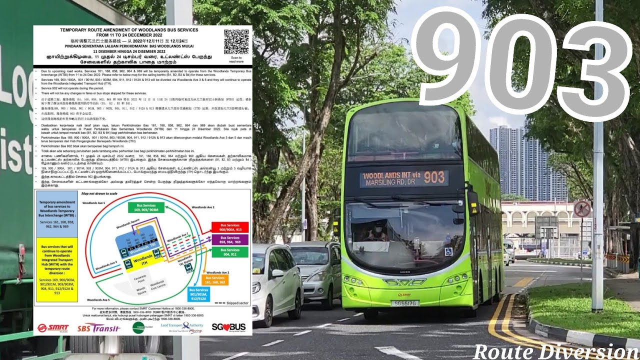 Route Diversion - SMRT Bus Service 903 [Volvo B9TL (Wright Eclipse ...