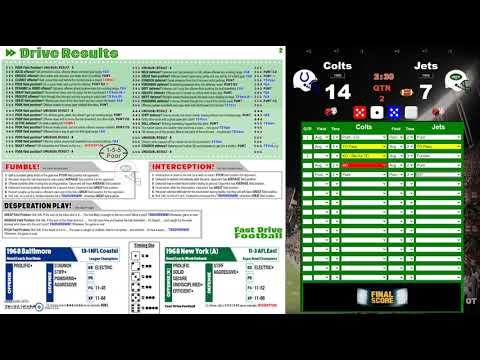 Super Bowl III played with Fast Drive Football - YouTube