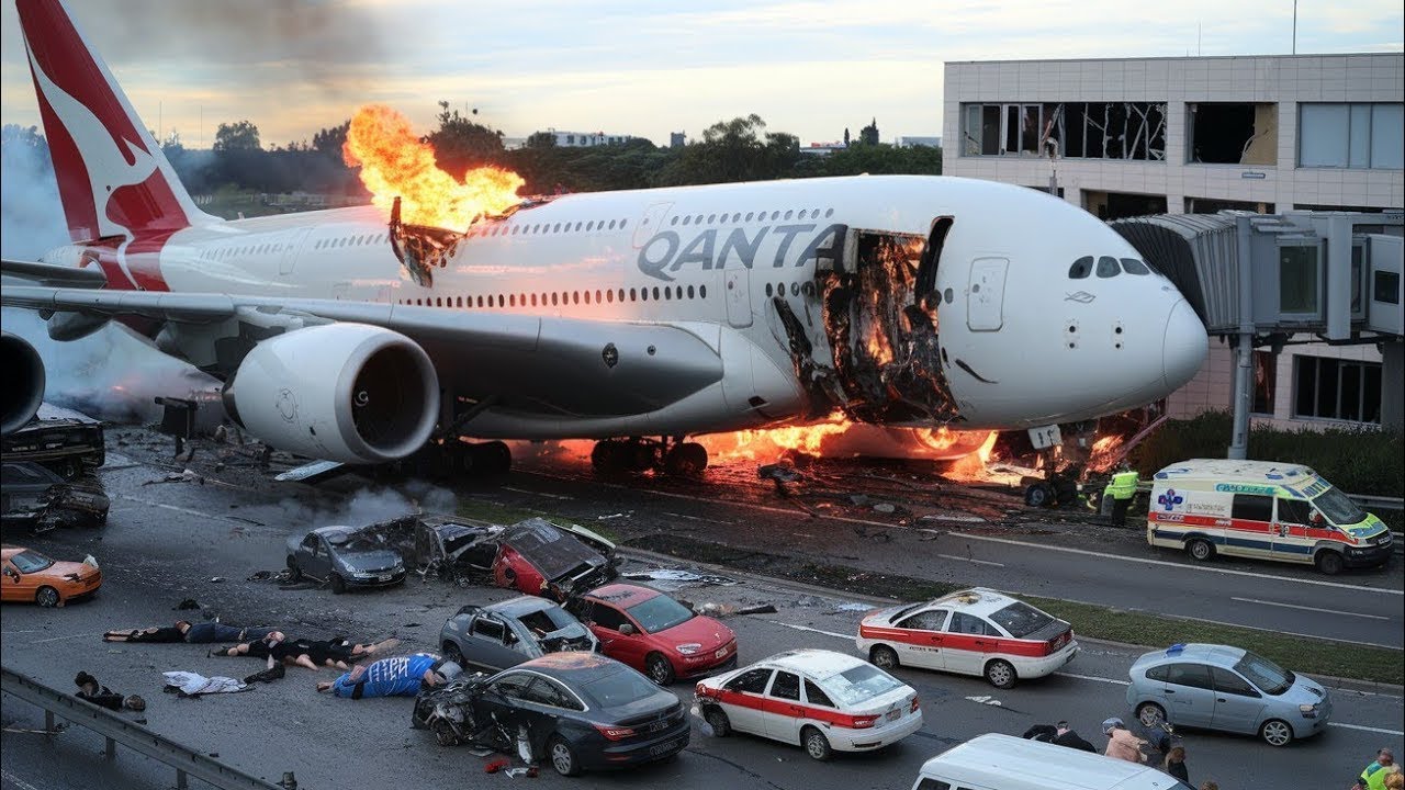 Air A380 air bus Engine Explosion After Mid air crash Today over U.A.E ...