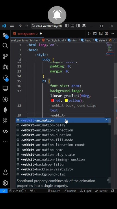 Build Stunning Text Styling In Html Css Html Css Code Coder Coding Shorts Short Trending 3893