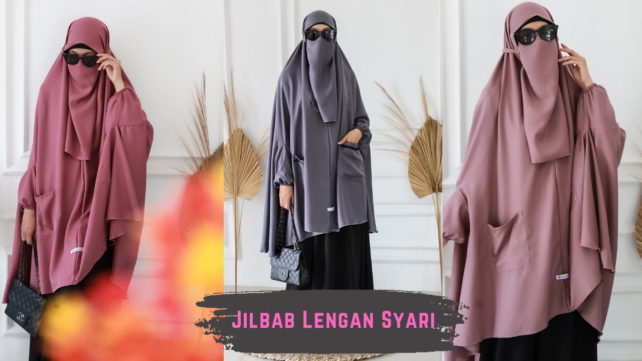 Hijab syari model tangan dan ada kantongnya- Fashion Muslim syari ...