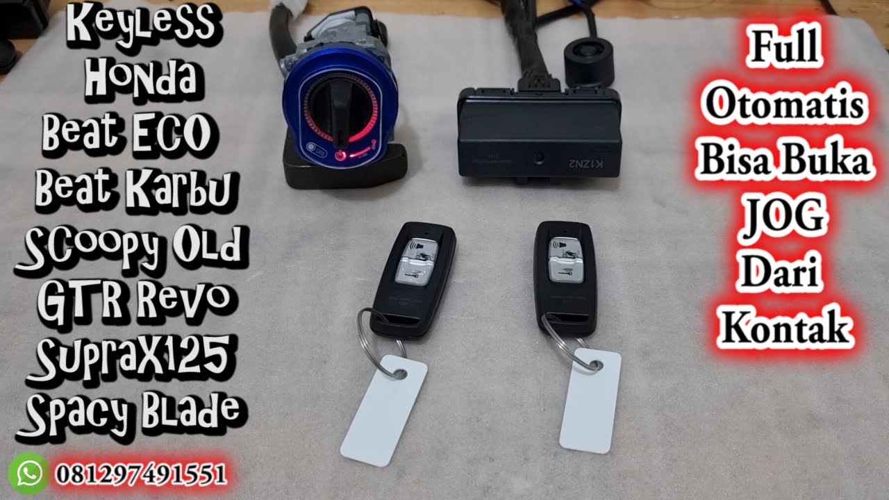 Keyless Honda Beat ECO Scoopy Karbu SupraX125 GTR REVO Blade vario 110 ...