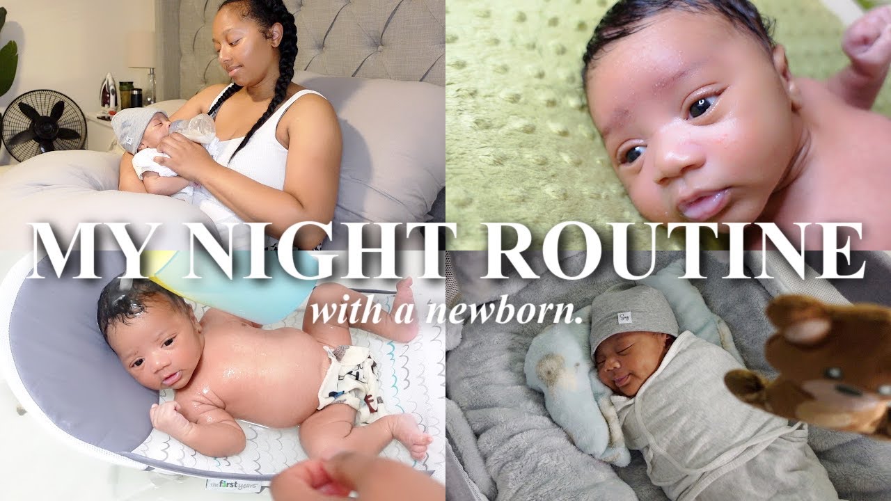 MY REALISTIC NIGHT ROUTINE WITH A NEWBORN - YouTube