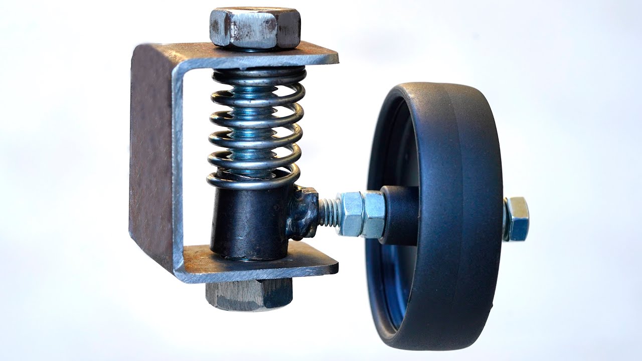 HANDMADE SHOCK ABSORBER FOR WHEELBARROW - YouTube