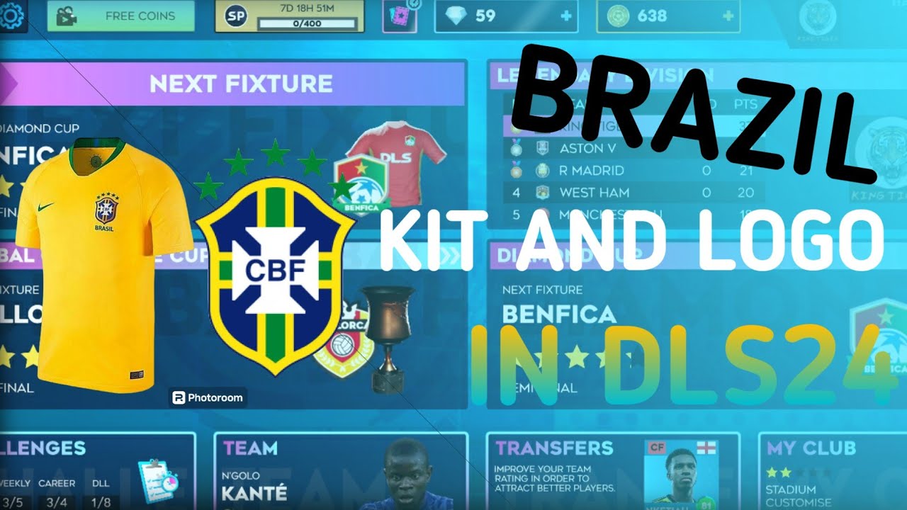DLS24 ||brazil kit and logo dls 24 url link ||dls 24 brazil kit and ...