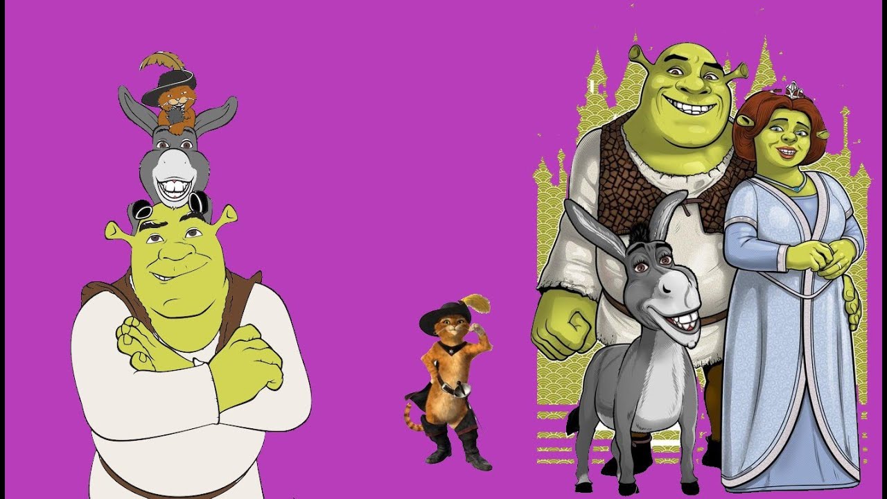 Shrek And Fiona And Donkey