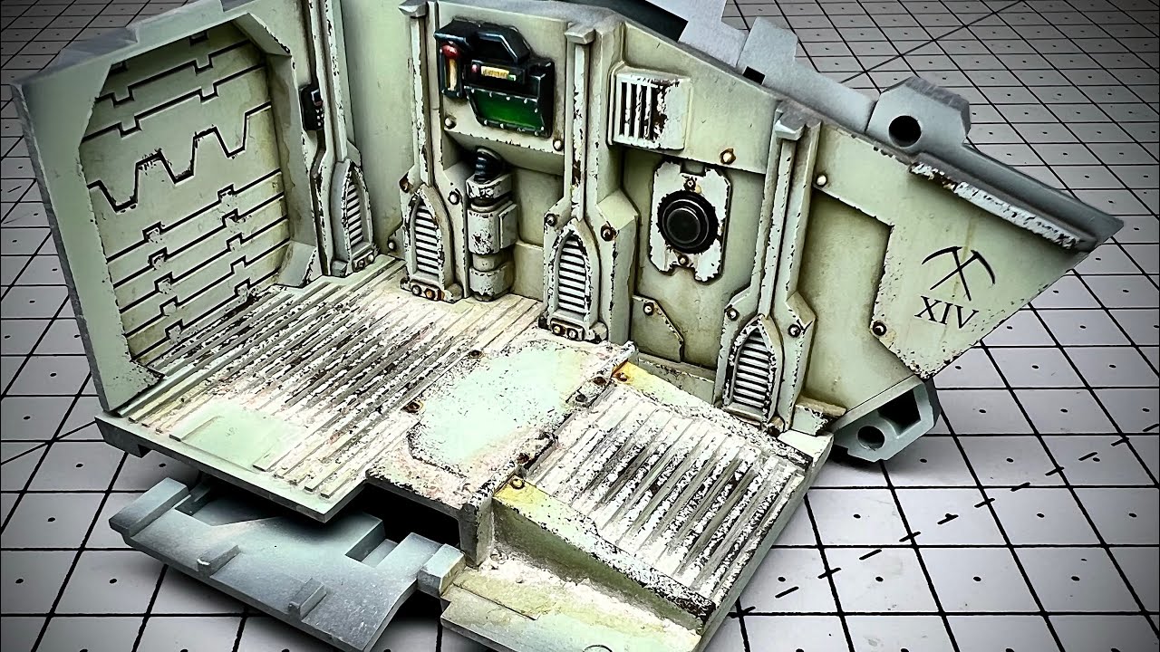 Painting and weathering the Spartan interior - YouTube
