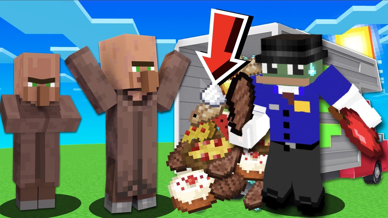 24 STUNDEN ARBEITEN im SUPERMARKT!!! Minecraft Stadt - YouTube