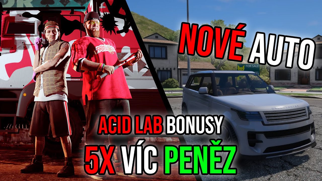 NOVÉ AUTO! SKVĚLÉ BONUSY NA ACID LAB + 5 KRÁT VĚTŠÍ PENÍZE V GTA ONLINE ...