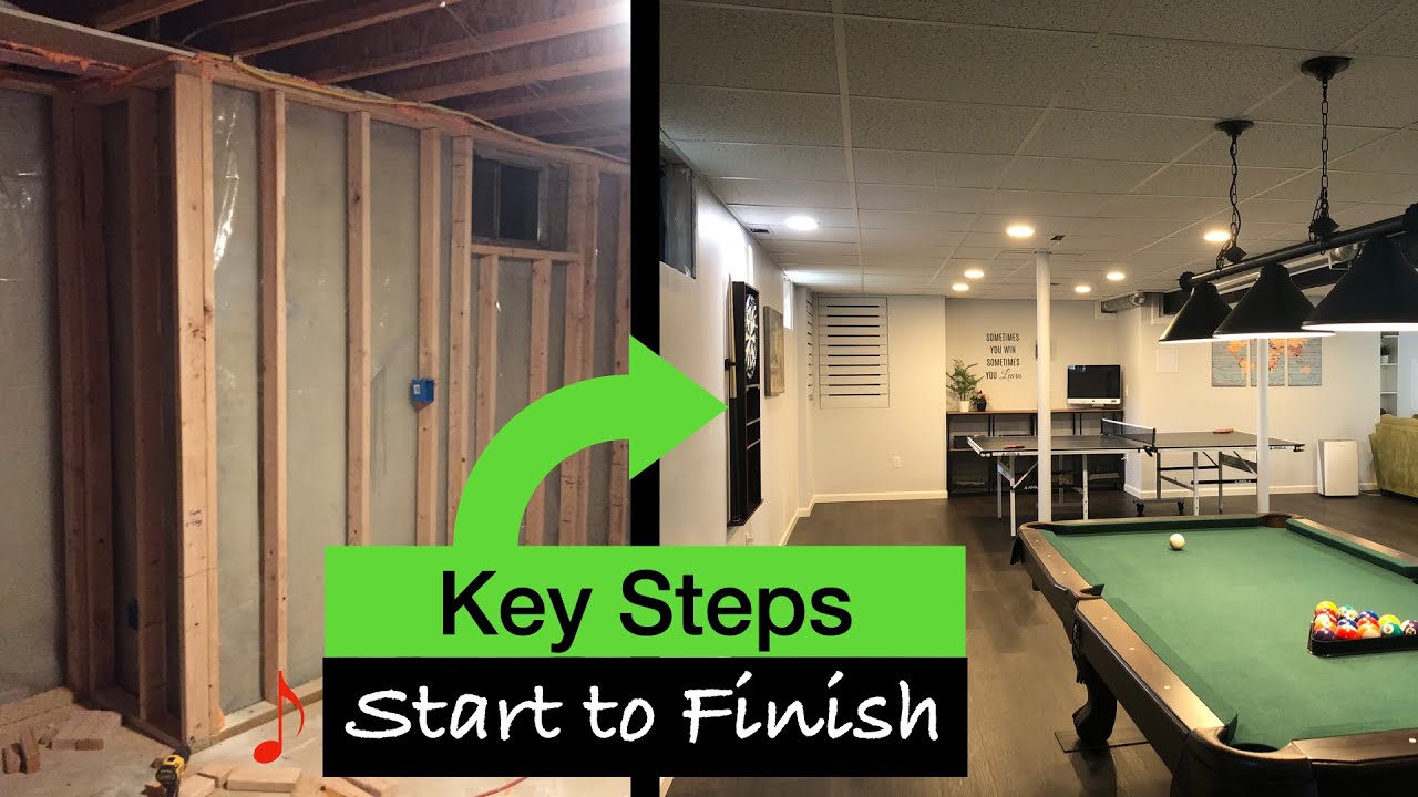 DIY Basement Transformation Walkthrough in 7 Minutes - YouTube
