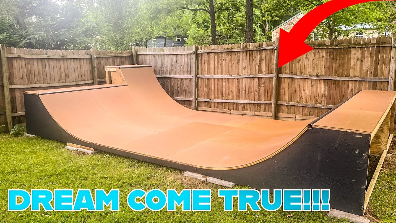 Skateboarders Dream come TRUE!!! ( Backyard mini ramp ) - YouTube