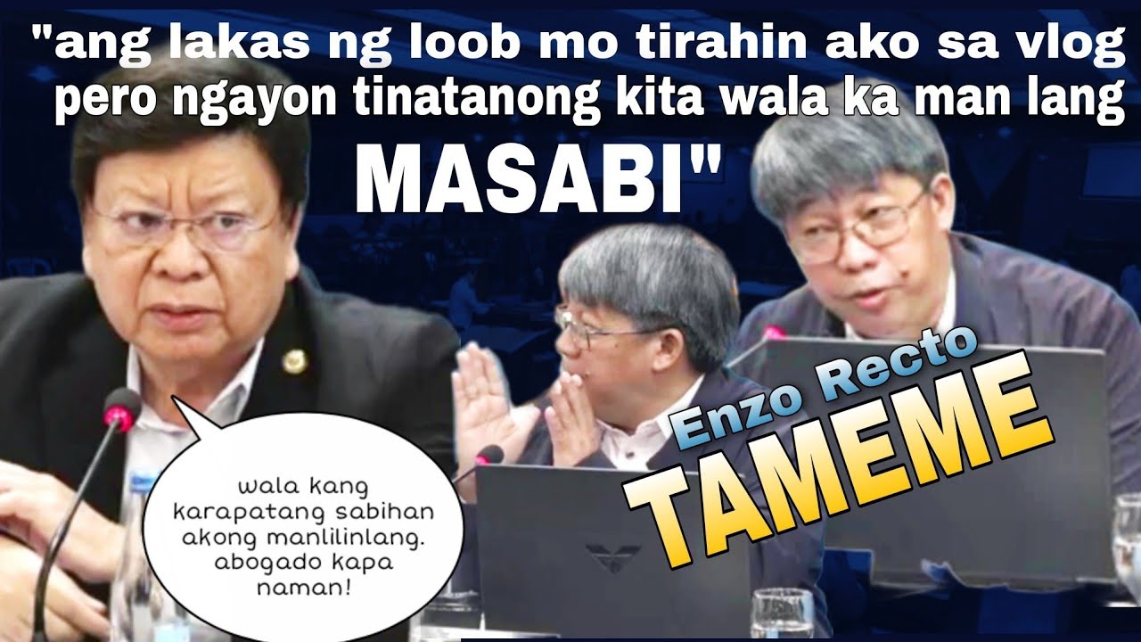 Atty. Ricky Tomotorgo aka Enzo Recto vs. Congresman Marcoleta - YouTube