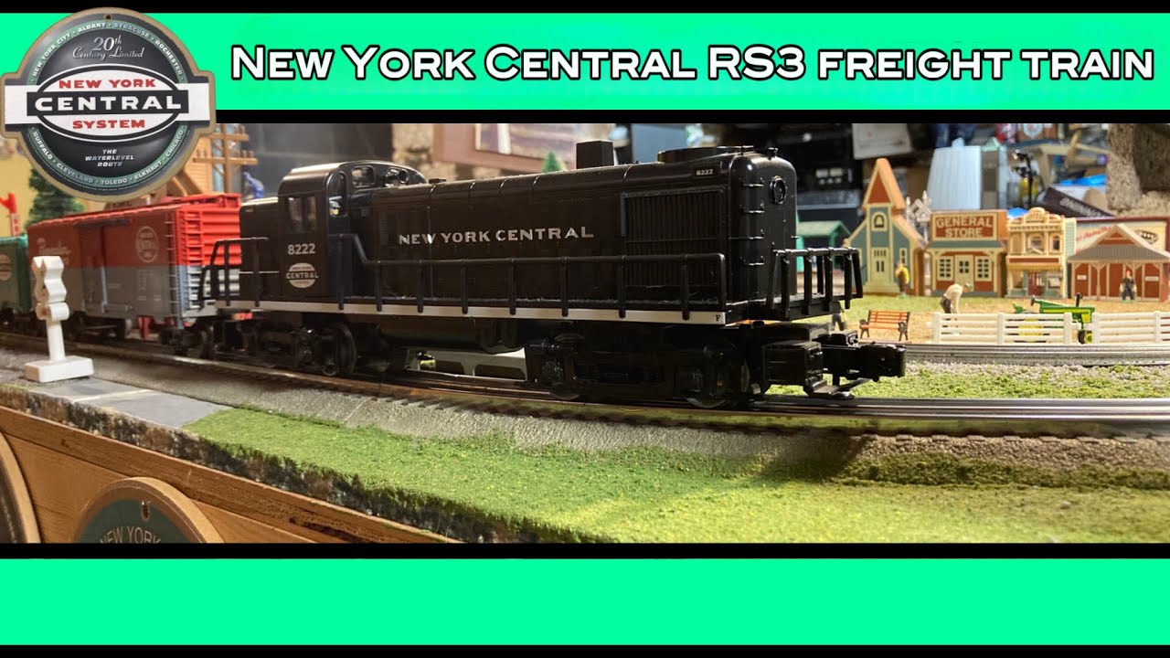 New York Central RS3 freight train - YouTube