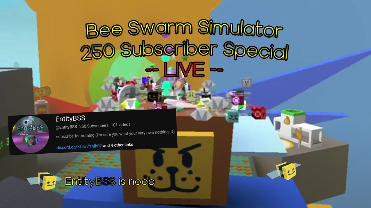 🔴 LIVE: Bee Swarm Simulator - 250 Subscriber Special (Everyone can join ...