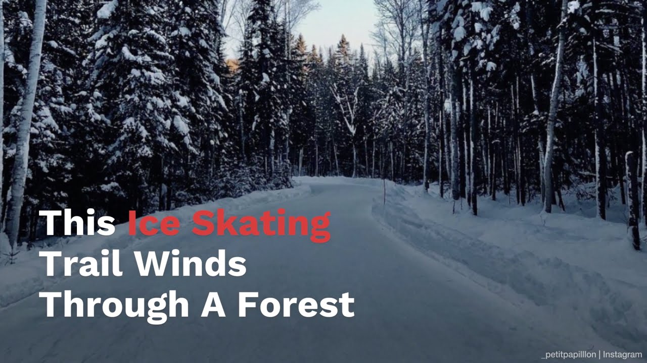 This Ice-skating Trail Winds Through A Forest! - YouTube