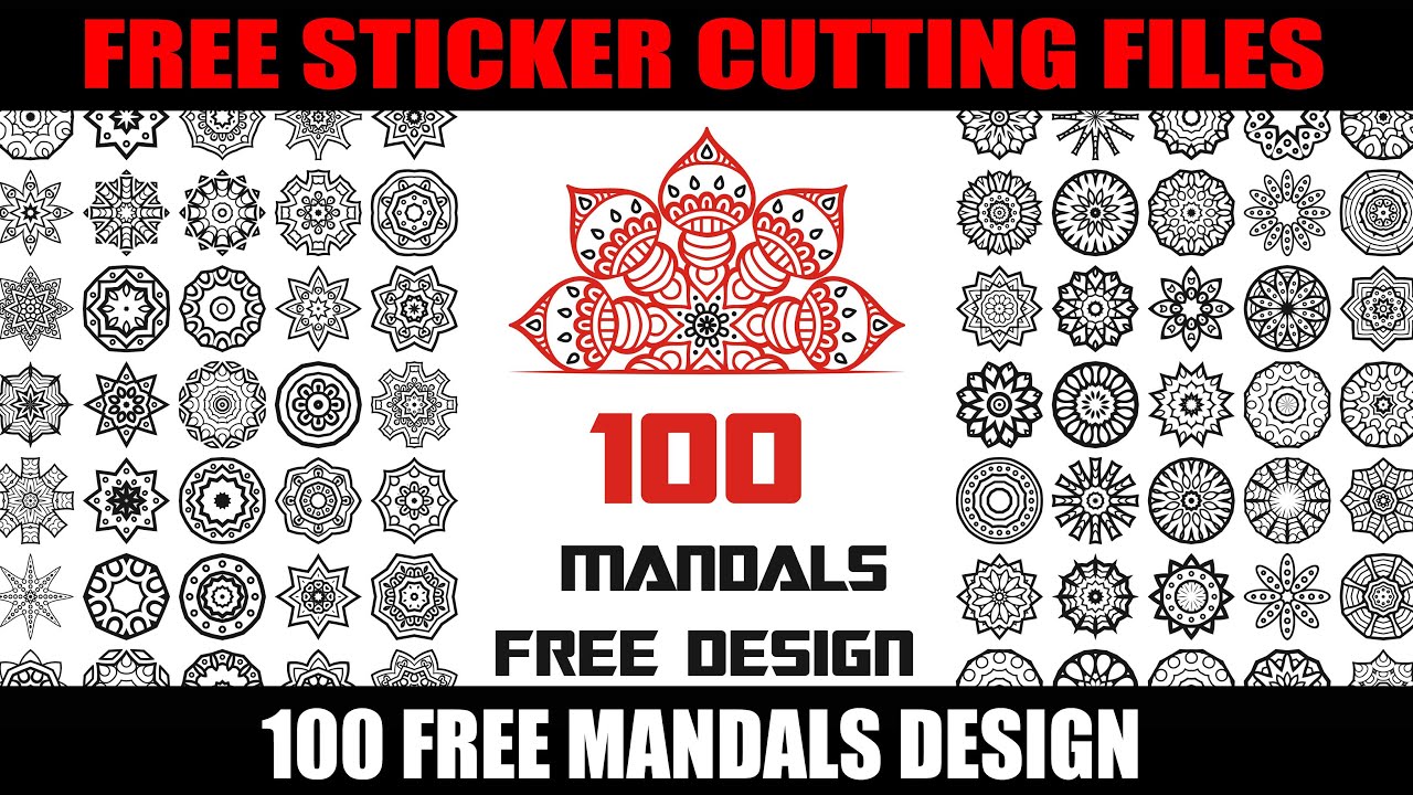 FREE STICKER CUTTING FILES // FREE 100 MANDALS DESIGN // FREE RADIUM ...