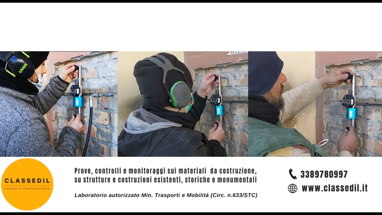 Classedil - Prova con martinetti piatti - ASTM C1196 /C1197 - YouTube