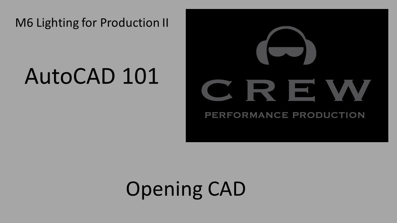 AutoCAD 101 - Video 01 - Opening CAD - YouTube