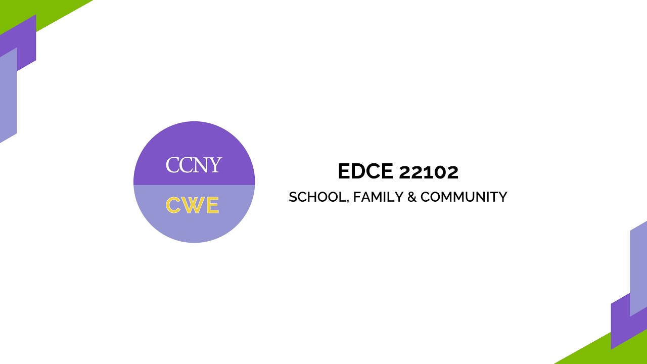 EDCE 22102 | School, Family & Community | Prof. Rory M. Scott - YouTube