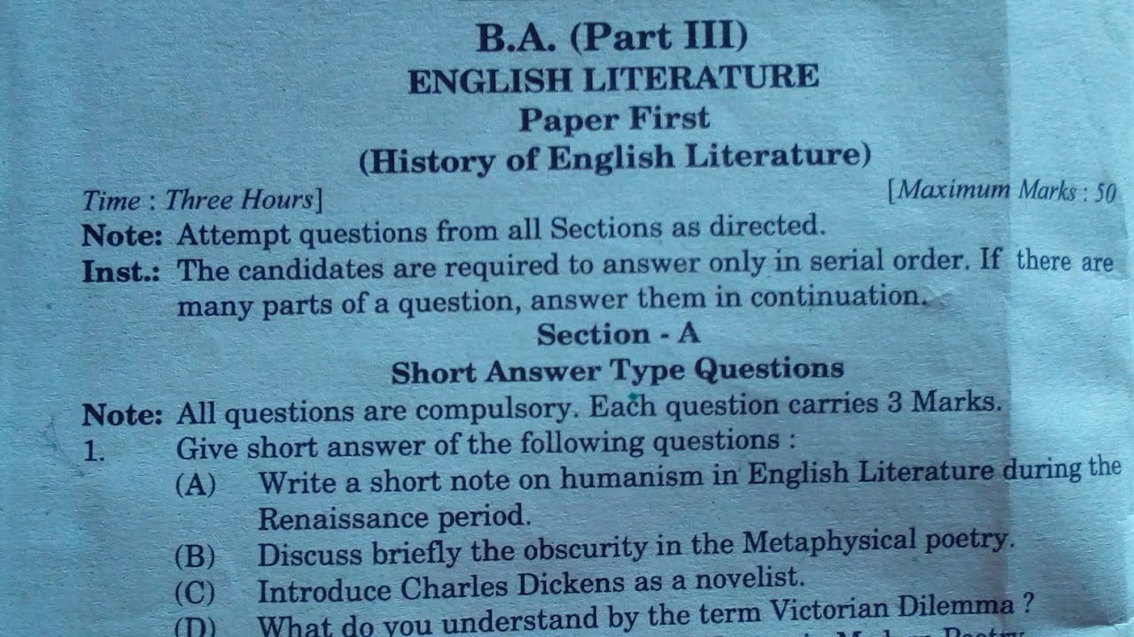BA 3rd Year English Literature Sample Paper BA Third Year 1st Paper ba-3rd-year-english-literature-sample-paper-ba-third-year-1st-paper