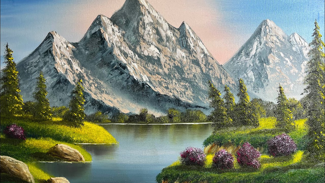 How to paint a mountain-For beginner and intermediate artists - YouTube