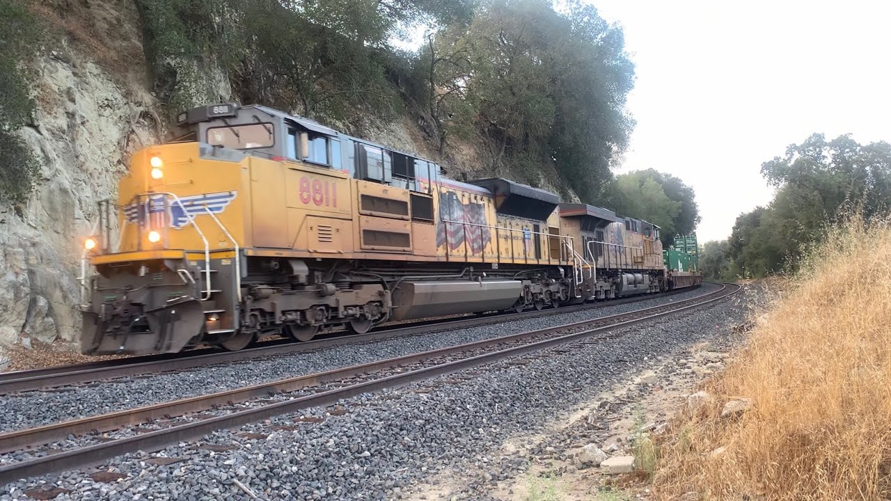 Union Pacific ILTLT Lathrop Shuttle Intermodal Train Hearst Siding ...